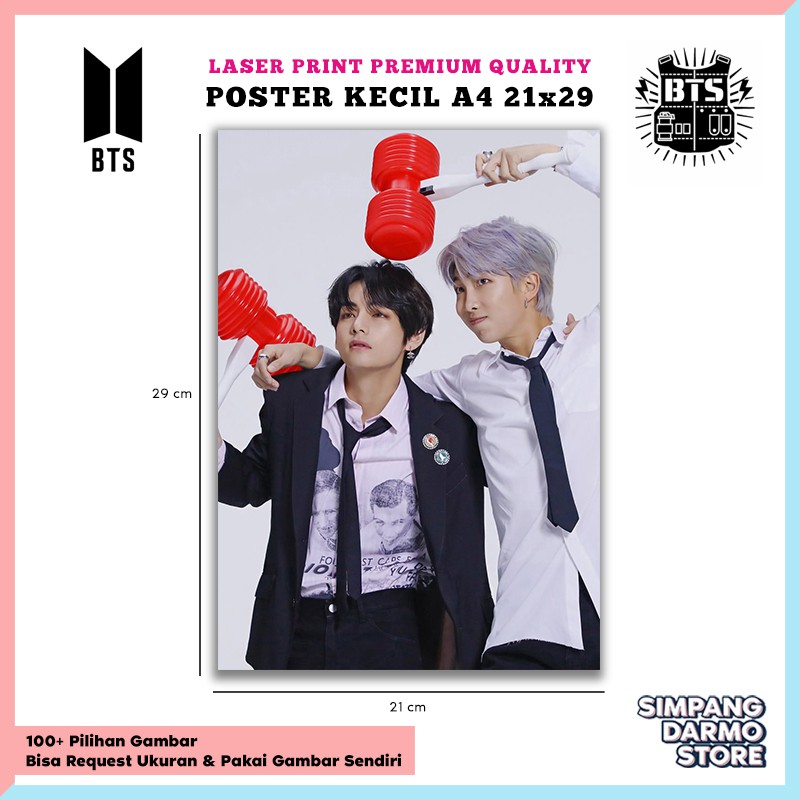 Jual Poster BTS Art Paper Korea Korean Boy Band Jungkook V Jimin J-Hope ...