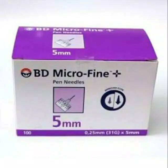 Jual BD MICRO FINE 0,25mm (31g) x 5mm PEN NEEDLES UNGU | Shopee Indonesia