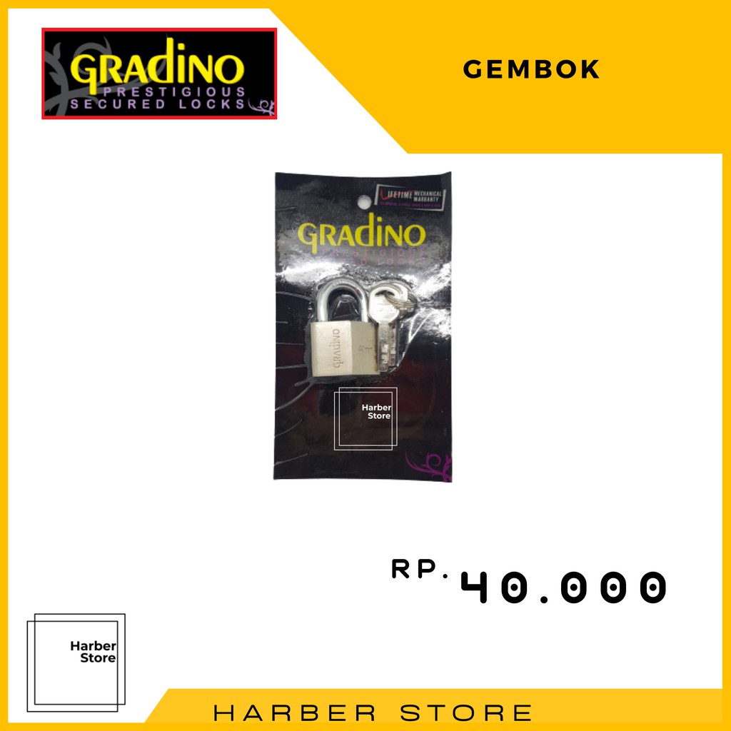 Jual Gembok / Padlock GRADINO Baja 960 - 40 mm | Shopee Indonesia