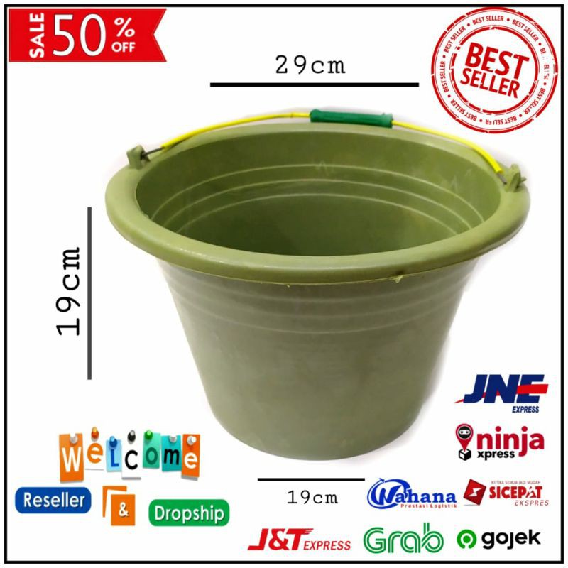 Jual Ember Cor Hijau Besar Anti Pecah Ember Bangunan Cor Adukan Ember ...