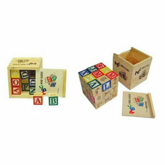 Jual ABC WOOD BLOCK Mainan Balok Huruf Kayu | Shopee Indonesia