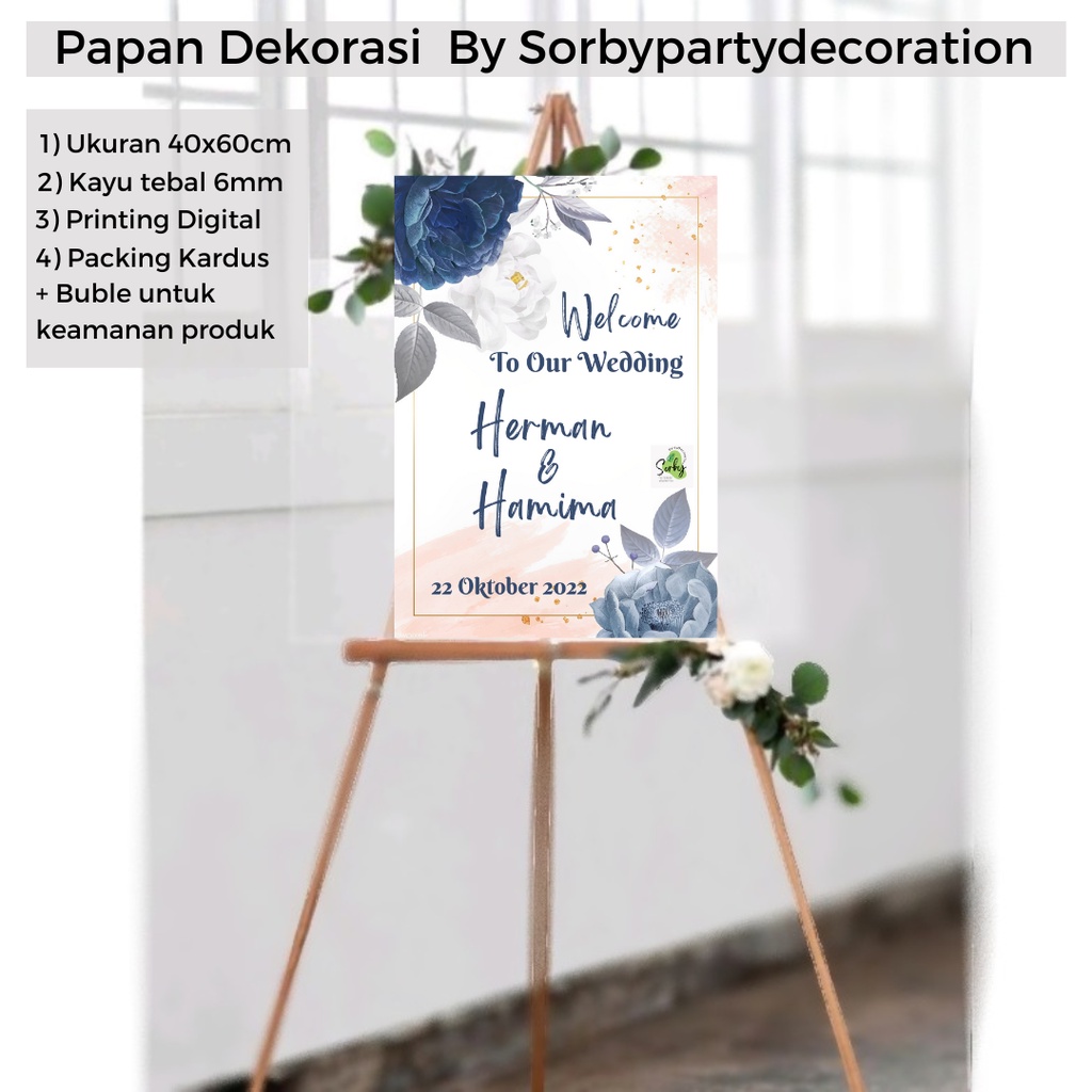 Jual Papan Kayu Tulisan Dekorasi Lamaran Nikahan Aqiqah BESAR 40x60 ...