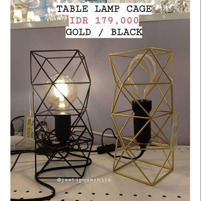 Jual LAMPU MEJA CAGE ACE HARDWARE / TABLE LAMP INDUSTRIAL MURAH ...