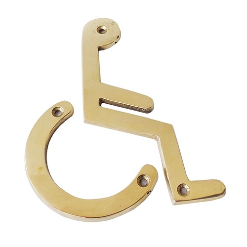 Jual 5" Plat Tanda Kamar Kecil Kursi Roda / Brass Sign - Handicapped ...