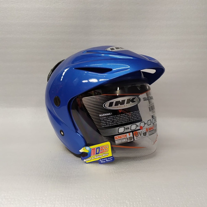 Jual Helm INK CX 22 CX22 Solid Polos Crystal Blue | Halfface | Original ...