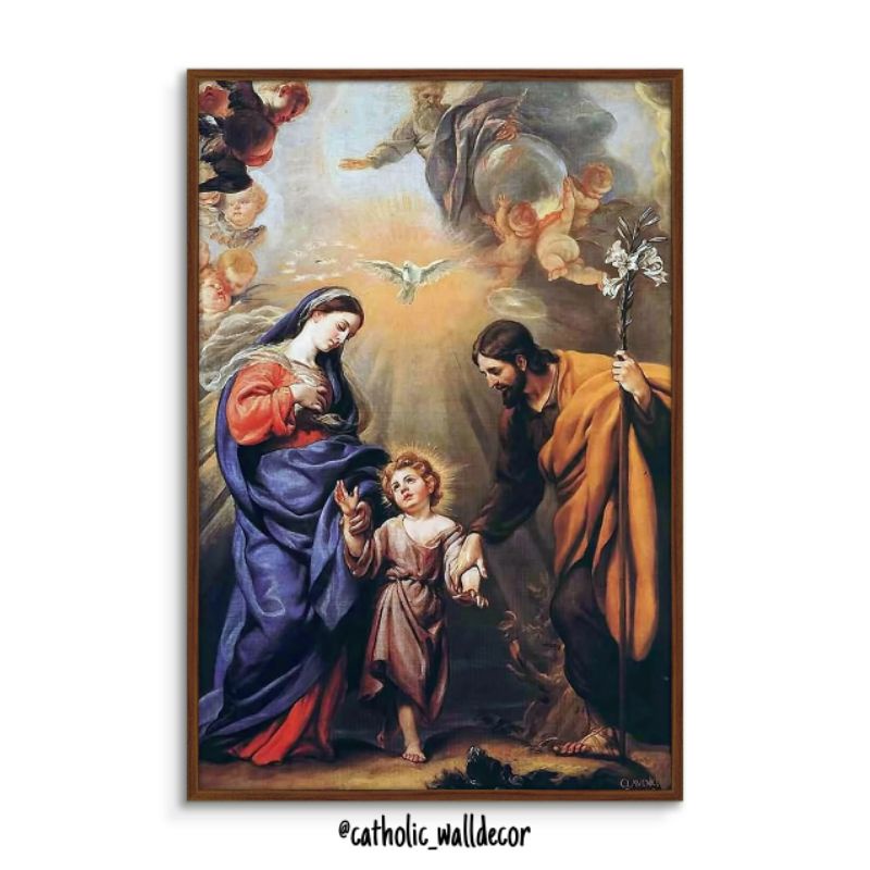 Jual Hiasan dinding Katolik Keluarga Kudus Holy Family poster rohani ...