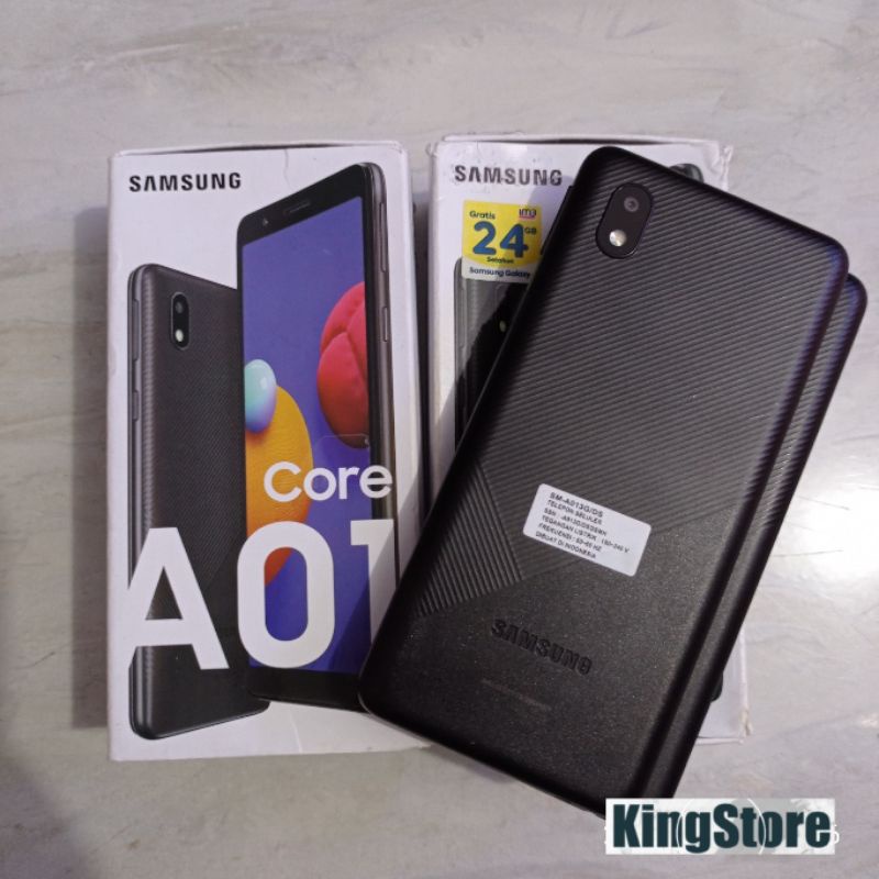 Jual Samsung A01 core 1/16 Second - fullset - seken original garansi ...