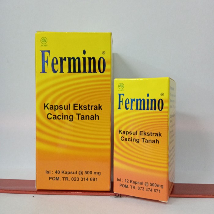 Jual Fermino (Kapsul Ekstrak Cacing Tanah) 40 Kapsul - Obat Tifus ...