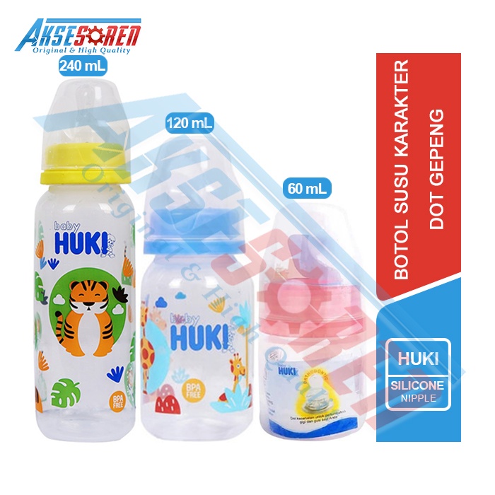 Jual Botol Susu Huki Dot Gepeng 50ml 120ml 240ml / Milk Bottle Silicone ...