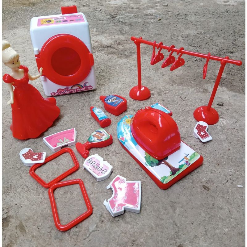 Jual Mainan Terbaru Mainan Mesin Cuci loundry Set Patung Princess Putri ...