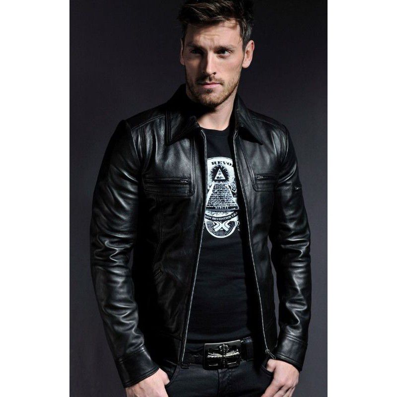 Jual JAKET KULIT PRIA ASLI DOMBA WARNA HITAM SUPER ORIGINAL TEBAL DAN ...