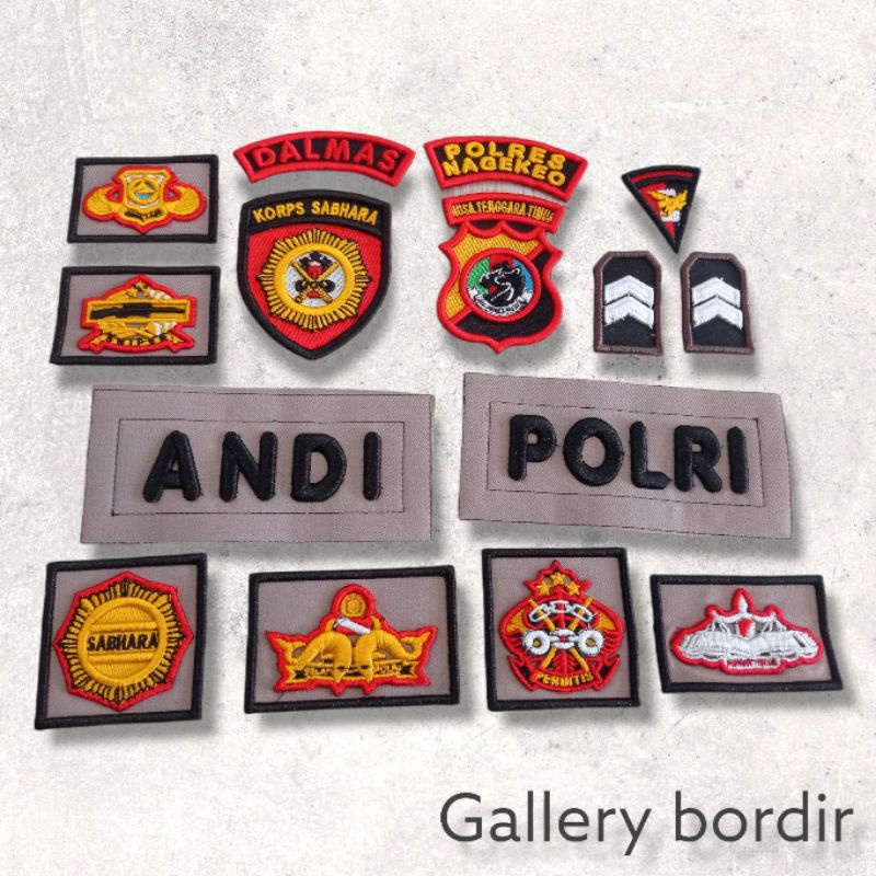 Jual bordir timbul polri shabara request 3d | Shopee Indonesia