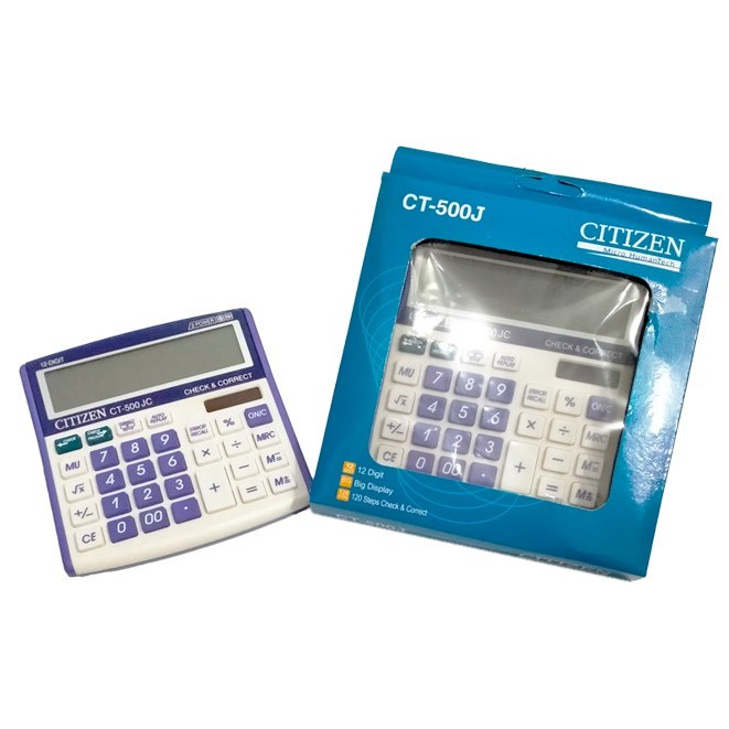 Jual KALKULATOR CITIZEN CT-500J (12 DIGIT/ CHECK & CORRECT) | Shopee ...