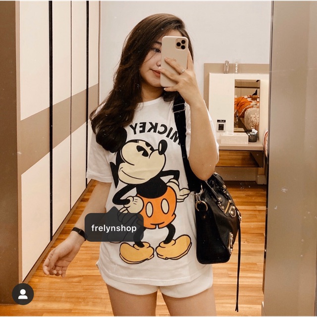 Jual MICKEY DISNEY OVERSIZE HITAM PUTIH ABU KUNING MUSTARD | BAJU KAOS ...