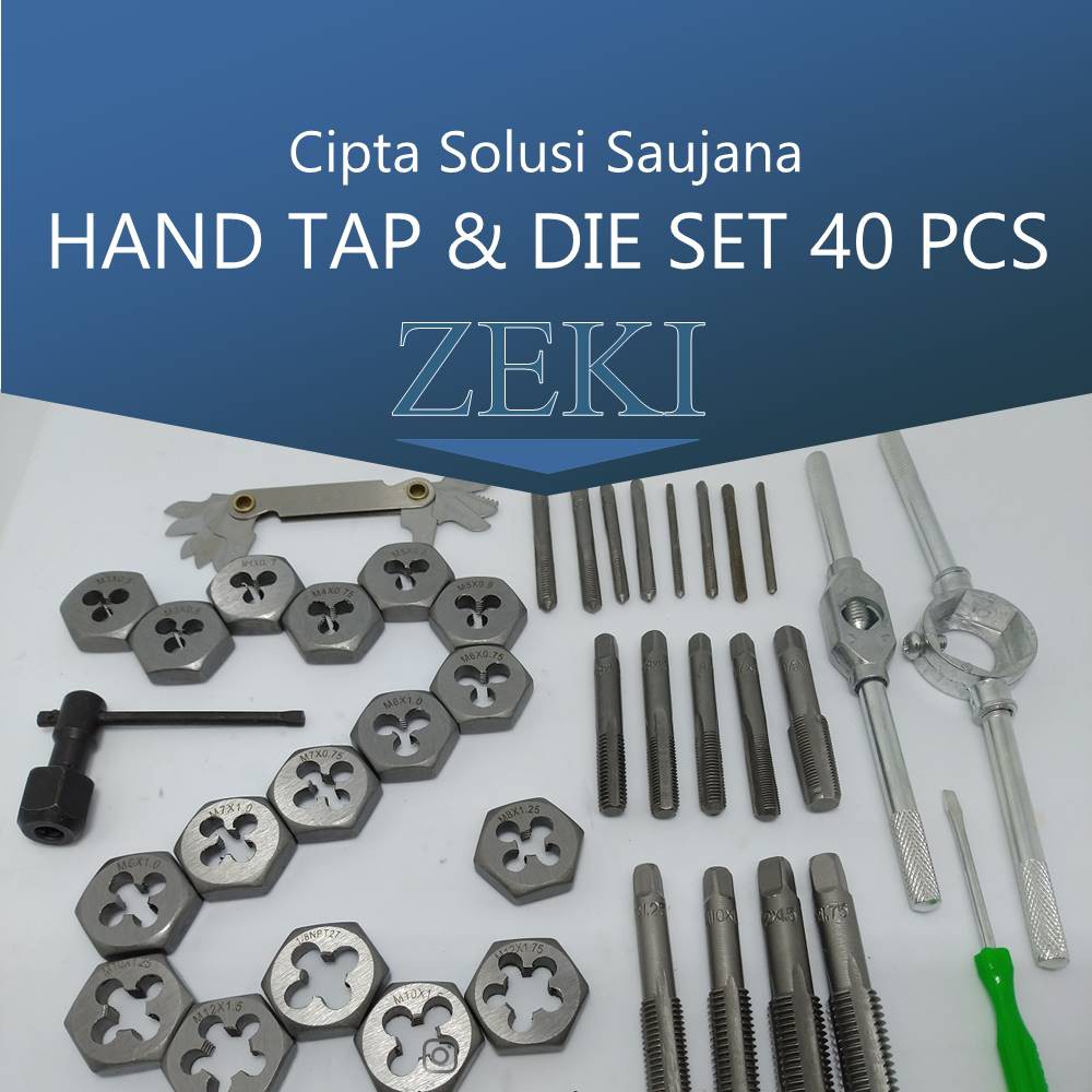 Jual ALAT PEMBUAT DRAT BAUT MUR ZEKI HAND TAP AND DIE TAP AND SNEI SET ...