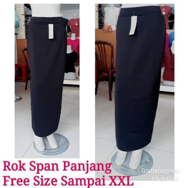 Jual ROK PANJANG KULIAH MODEL SPAN / ROK HITAM PANJANG / ROK KERJA ...