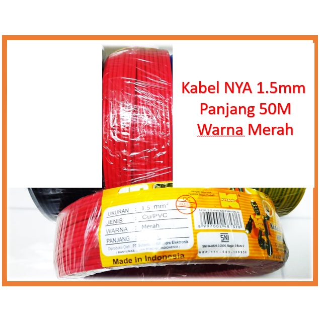 Jual Kabel NYA 1.5mm 50Meter KITANI Listrik Kabel 1.5 Kitani 1.5 ...