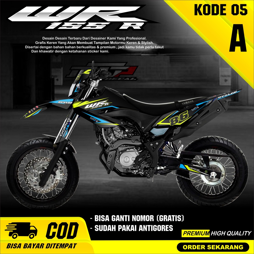 Jual (COD) Decal Sticker Yamaha WR 155 Full body-Dekal Stiker WR 155 ...
