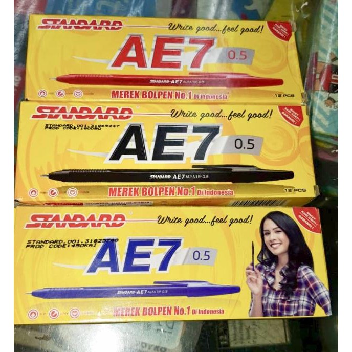 Jual Pulpen Standard AE7 (12 pcs) | Shopee Indonesia