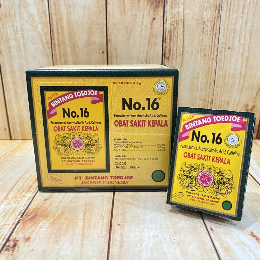 Jual Puyer No.16 Bintang Toedjoe 12 sachet - Obat Sakit Kepala Tujuh 7 ...