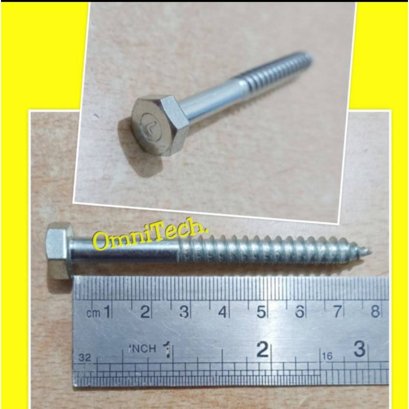 Jual Sekrup LAG Deks Screw Deskrup Deks Skrup Moon Lion 5/16 x 3" Inci ...