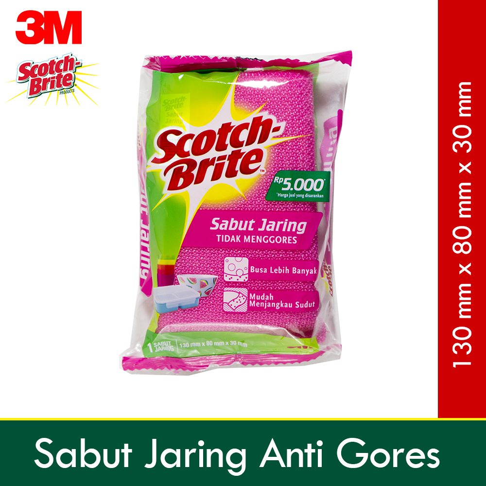 Jual 3M Scotch Brite Sabut Jaring ID-T60 Sabut Cuci Alat Plastik ...