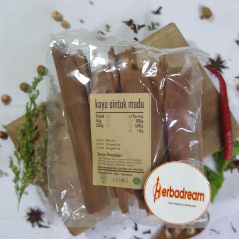 Jual 500 GRAM KAYU SINTOK MADU CINNAMOMUM SINTOC BLUME XIN THUO KE HURU ...