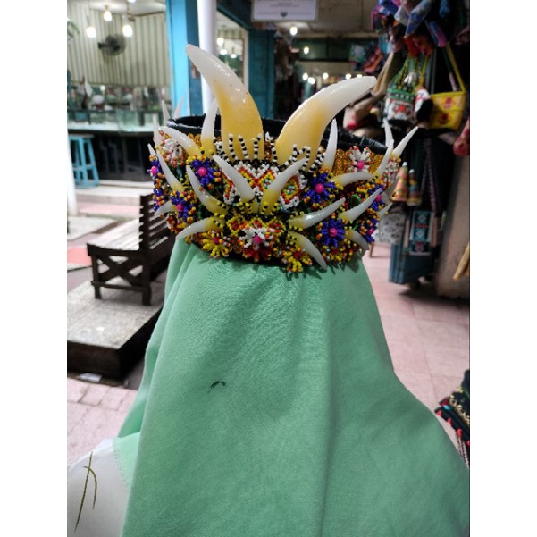 Jual topi mahkota bulu bulu putih blukok perempuan wanita cewek dewasa ...