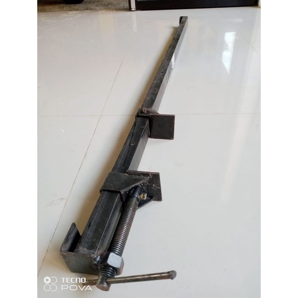 Jual klem press kayu full besi model rel panjang 150 cm | Shopee Indonesia