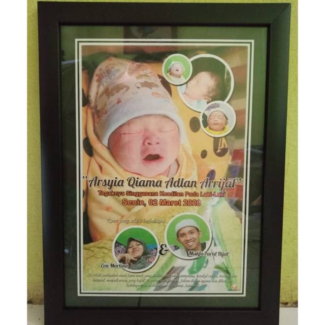 Jual biodata bayi+frame | Shopee Indonesia