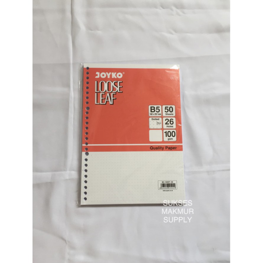 Jual Joyko Loose Leaf B5 / Isi Kertas File / DOTTED / 50 Lembar | Shopee Indonesia