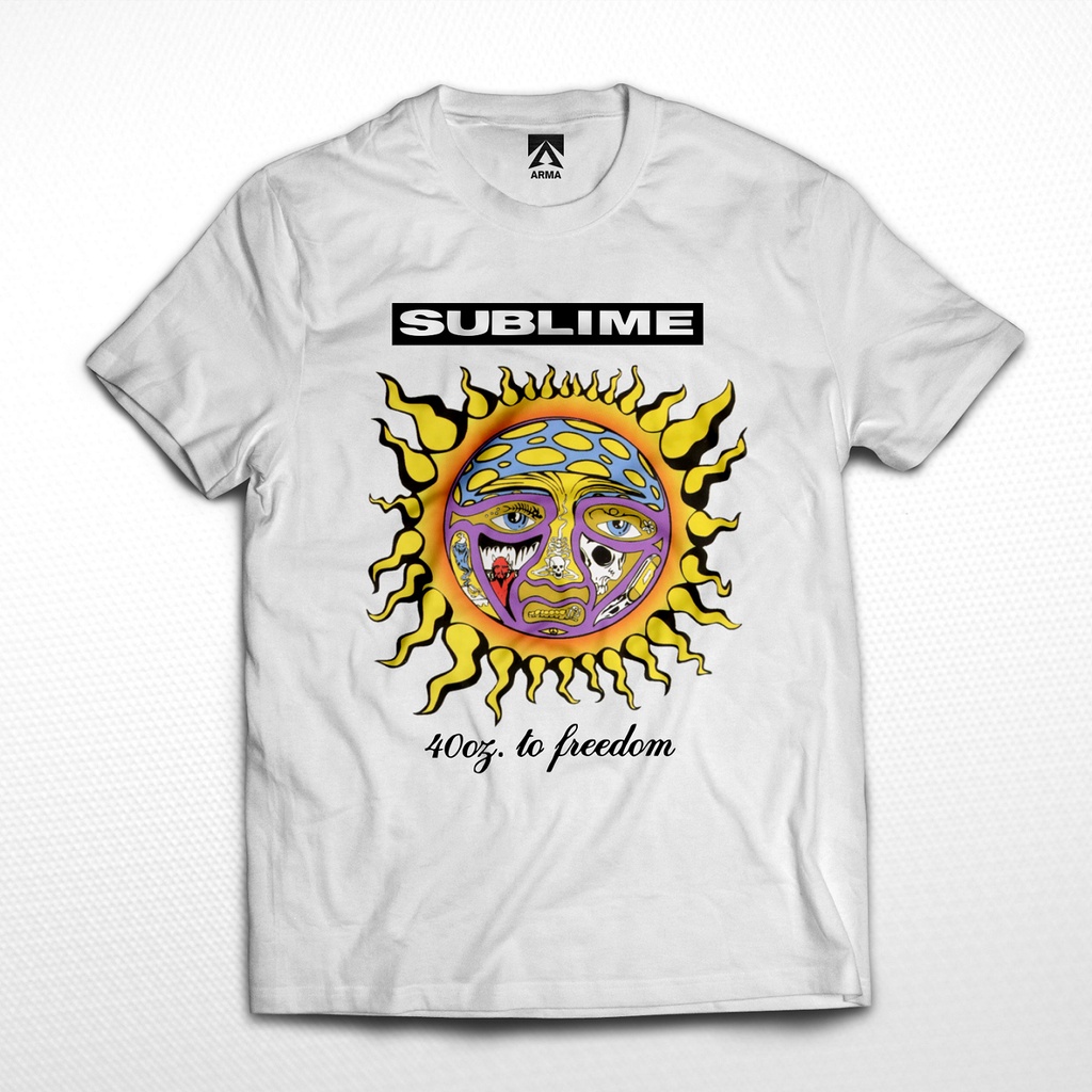 Jual KAOS BAND SUBLIME 40 Oz. To Freedom / tshirt musik reggae Rock ...