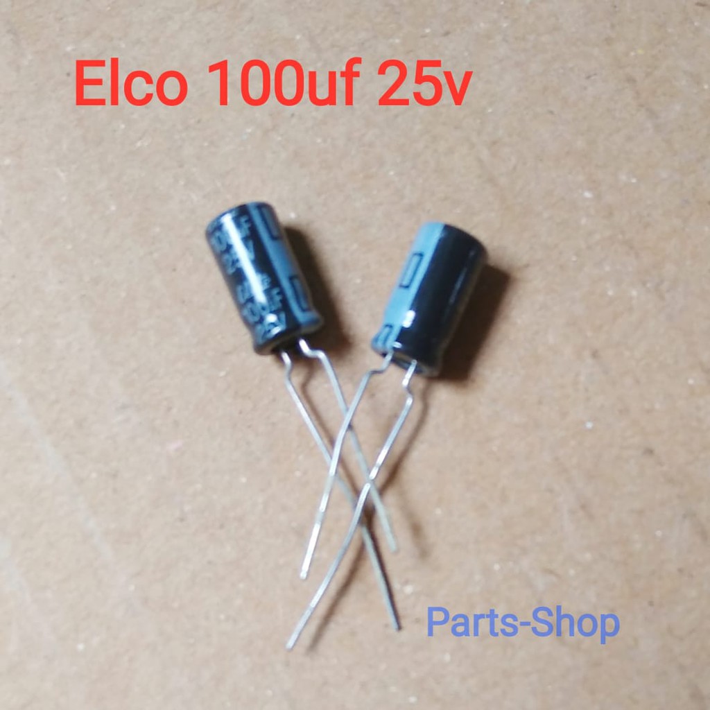 Jual 100uF 25v ELCO / ELKO (ELECTROLYTIC CAPASITOR/KAPASITOR) | Shopee Indonesia