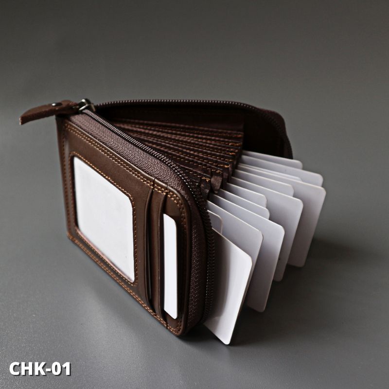 Jual Dompet Kartu Kulit Asli ID Card Holder Tempat Kartu Unik | Shopee ...