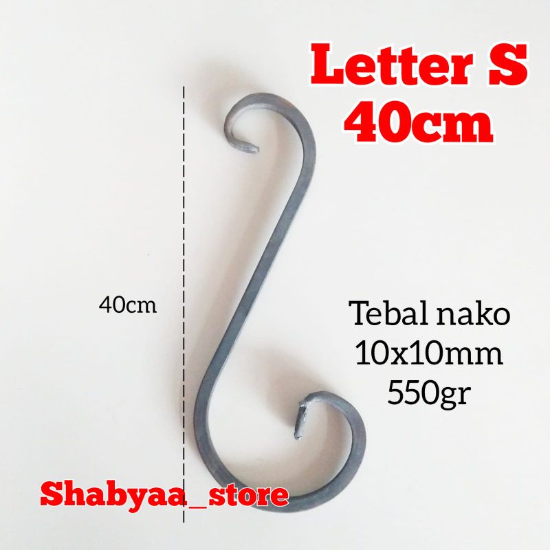 Jual Letter S 40cm besi tempa nako ornamen aksesoris asesoris pagar ...