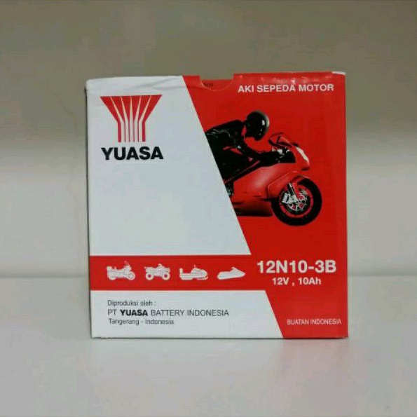 Jual Aki Yuasa 12N10-3B Untuk Motor Binter Mercy 12V 10Ah (Aki Basah) | Shopee Indonesia