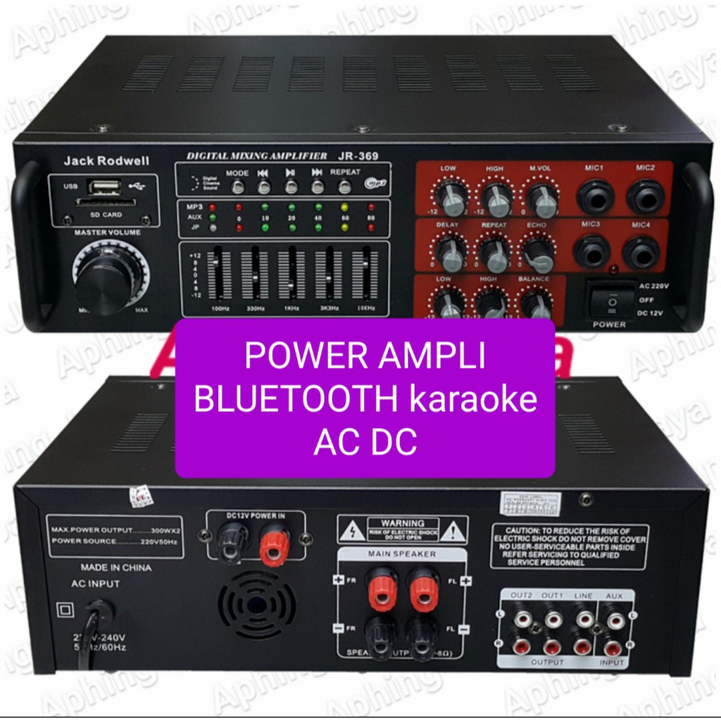 Jual original ampli bluetooth Power Amplifier bluetoot Equalizer mixer ...