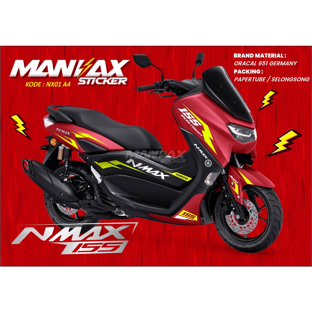Jual STIKER ALL NEW NMAX MERAH CUTTING STICKER NMAX 2022 STABILO - NX01 ...