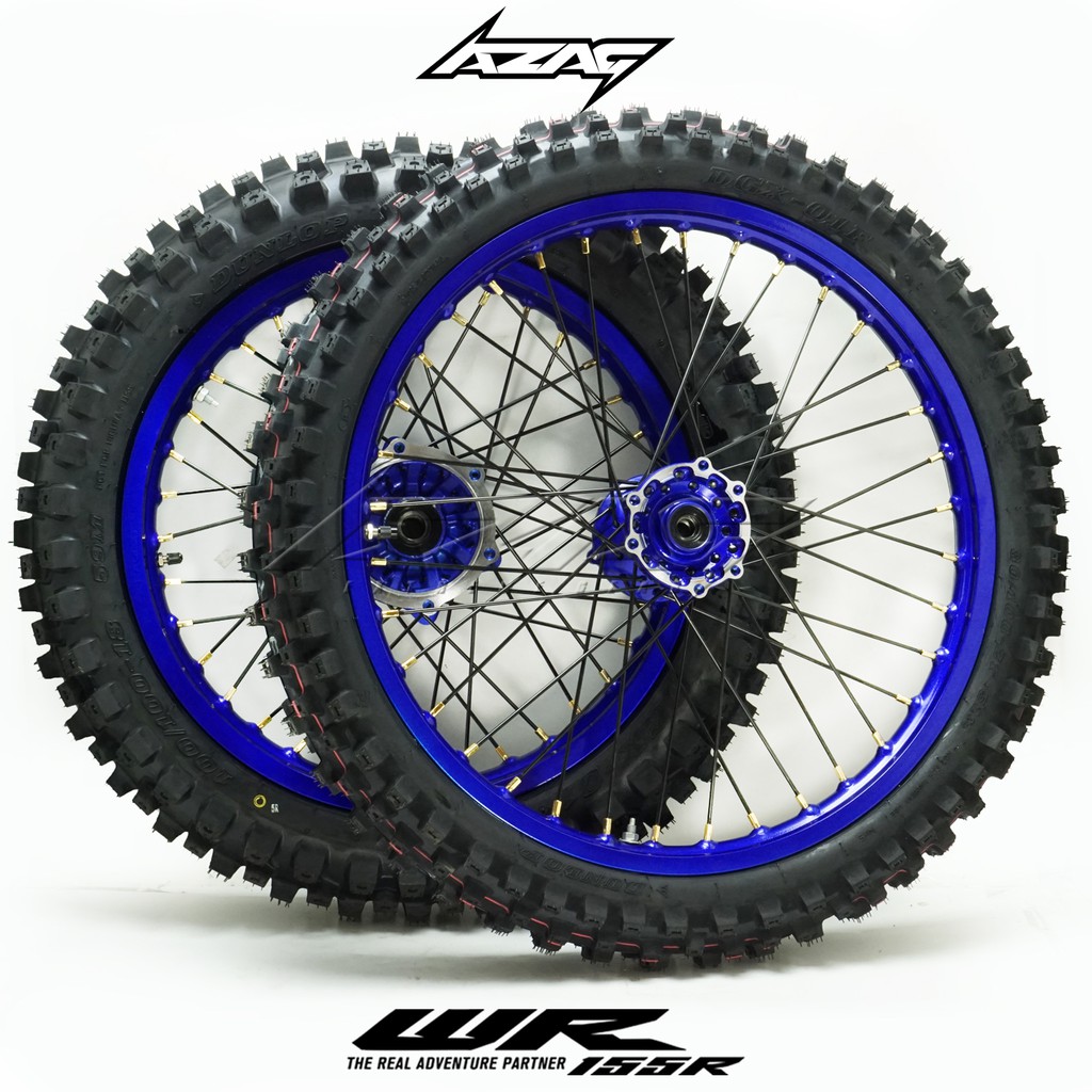 Jual BAN SET MOTOCROSS YAMAHA WR155 TK BLUE BAN DUNLOP DGX | Shopee ...