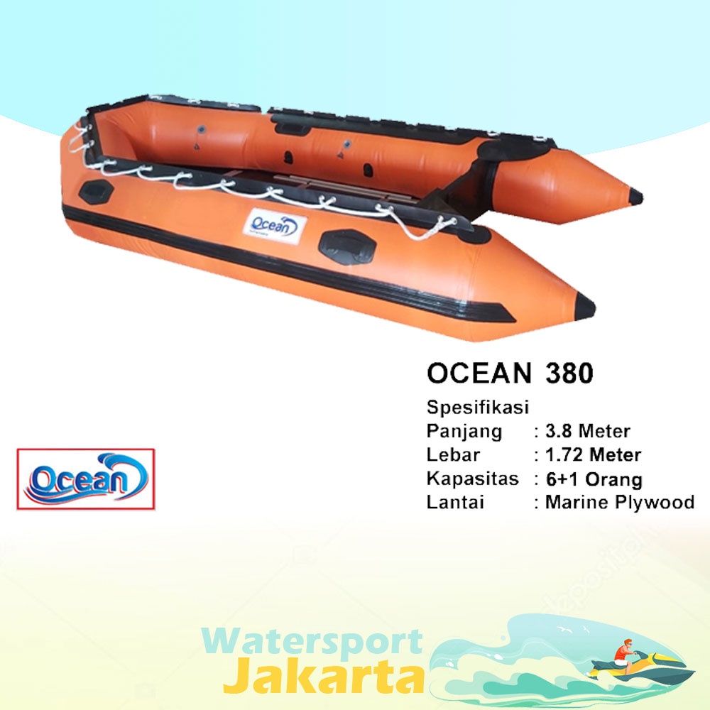 Jual Perahu Karet Rescue OCEAN 380 PVC 6 Orang dengan Perekatan Welding ...
