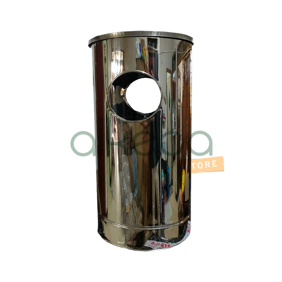 Jual Standing Ashtray Stainless 40 cm x 80 cm Tempat Sampah Asbak ...