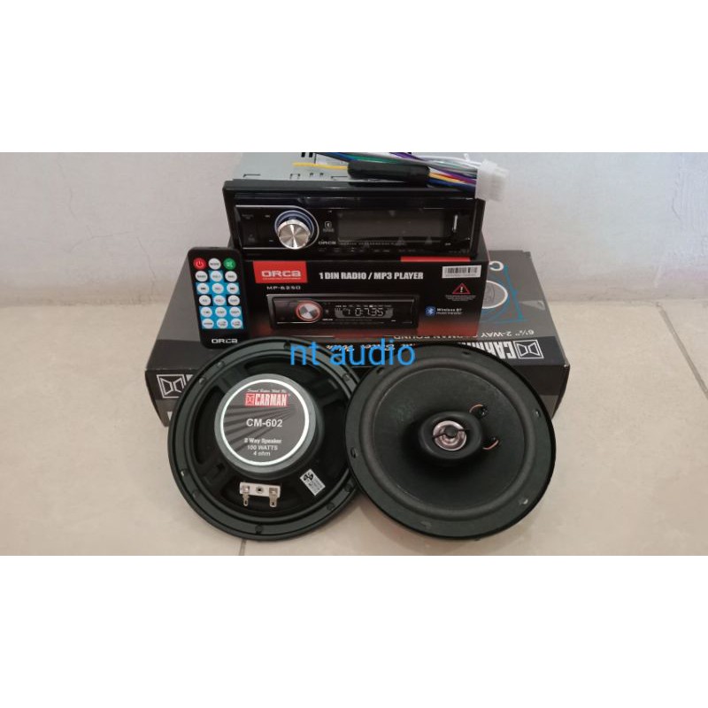 Jual SPEAKER CARMAN 602/ 628 SEPASANG 2 WAY 6,5' & TAPE USB,MMC,MP3, BLUETOOTH | Shopee Indonesia