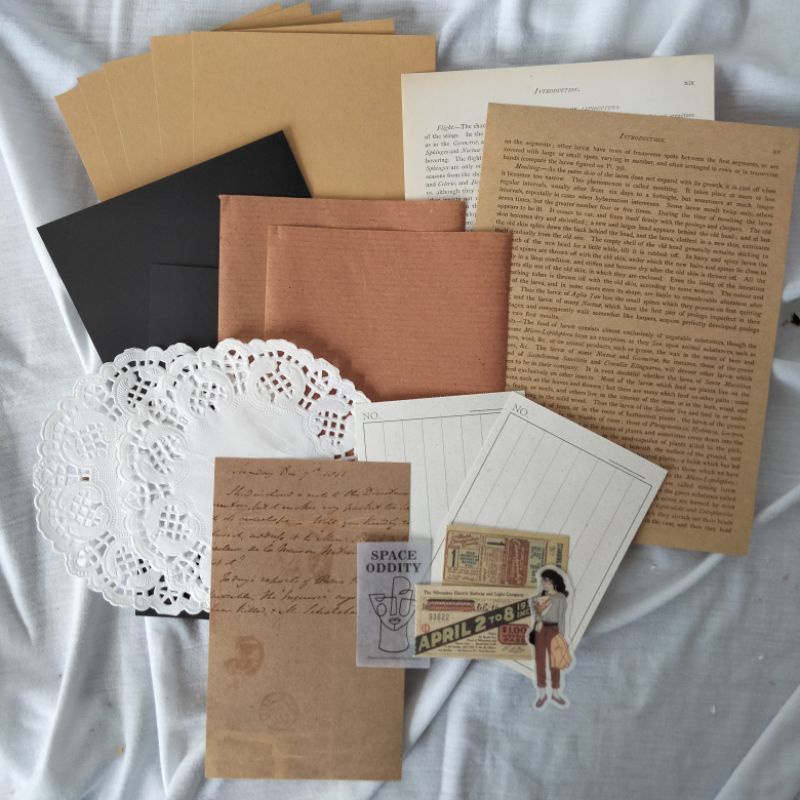 Jual random journaling kit vintage aesthetic series paper bundle mail ...