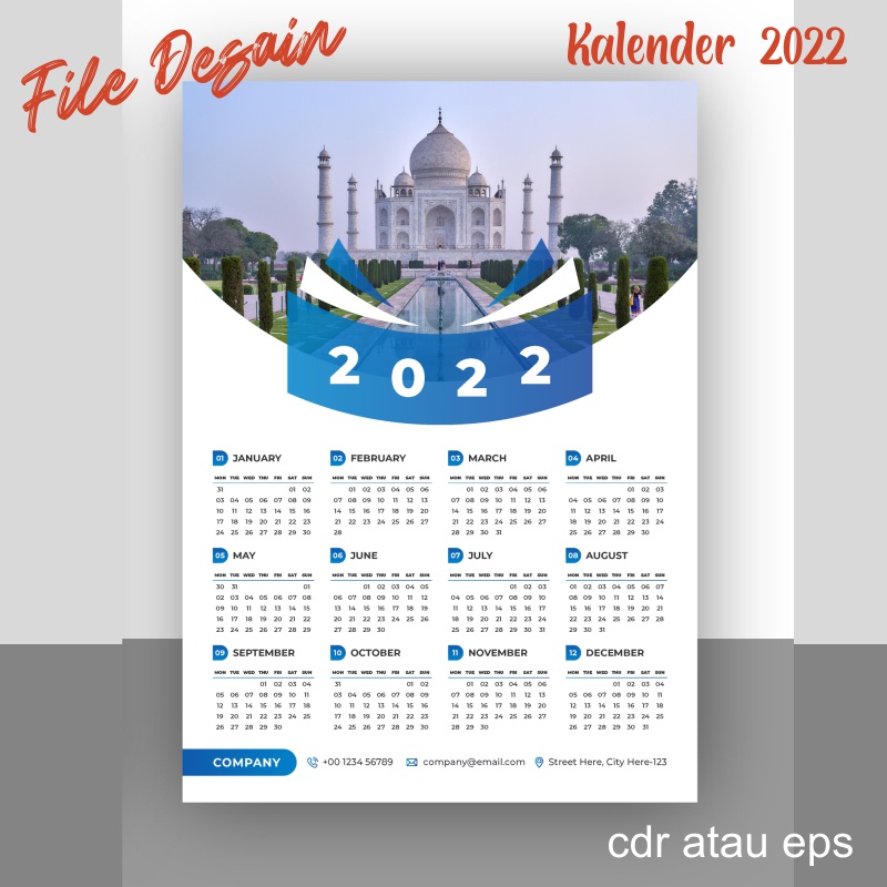 Jual FILE DESAIN KALENDER 2023 DINDING FORMAT CDR | Shopee Indonesia