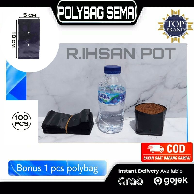 Jual Polybag 10x10 12x12 Polibag Semai Tanam Bibit 100 pcs | Shopee ...