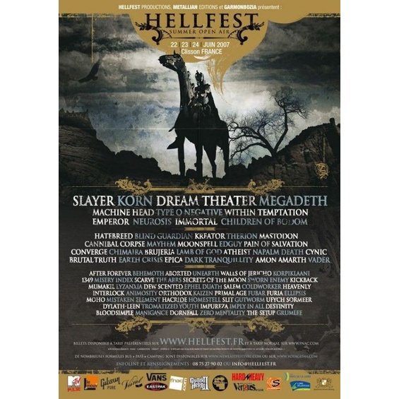 Jual poster Hell Fest festival konser musik band metal punk cadas ...