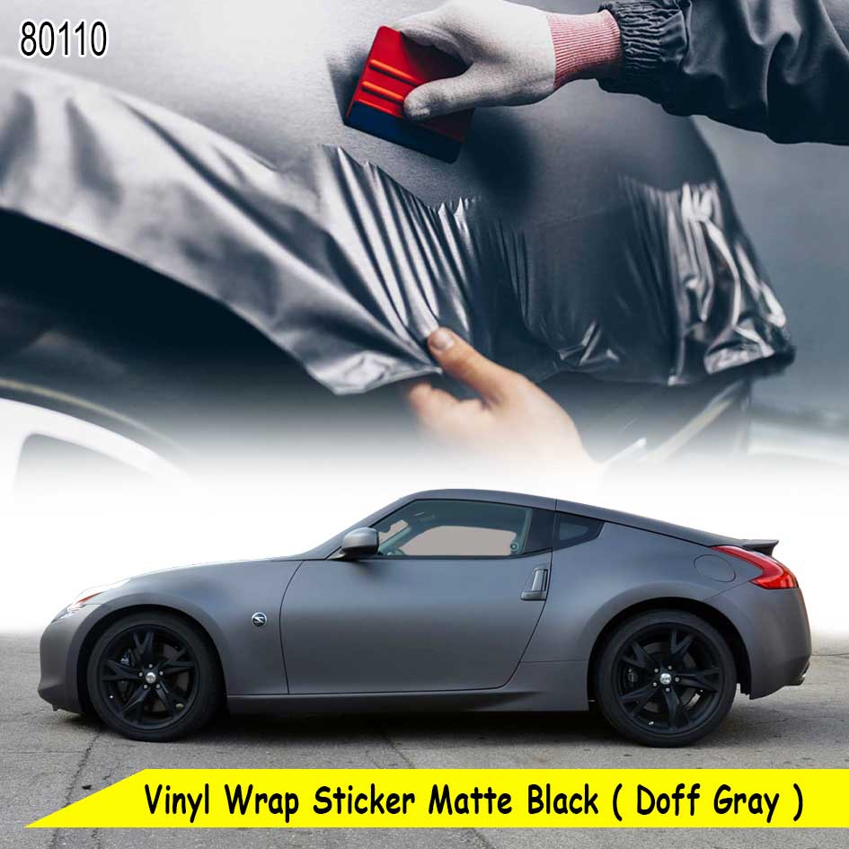Jual Stiker Body Mobil Matte Black DIY Sticker 3D Decals Vinyl Wrap ...