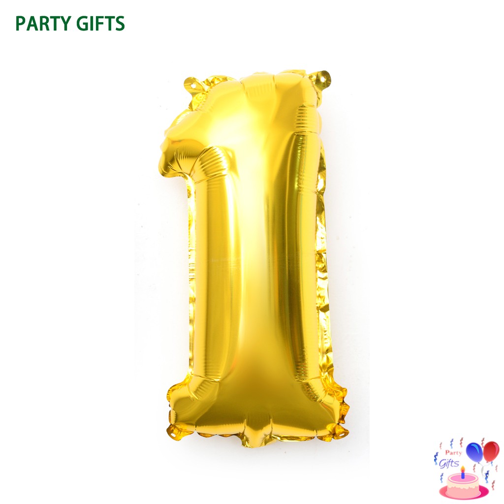 Jual Balon Foil Huruf Gold 16 Inch 40cm A-Z Balon Foil Angka 0-9 Gold ...