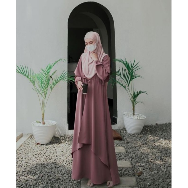 Jual gamis wolvis terbaru by azmiza | Shopee Indonesia