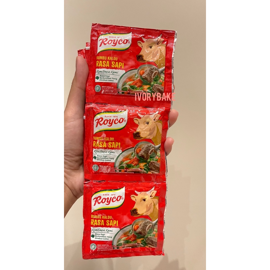 Jual Royco Ayam 8 gram Sapi 9 gram Renceng Renteng isi 12 sachet ...